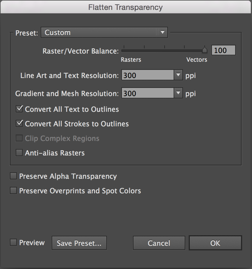 How do I work with transparency in Illustrator for printing & saving ...